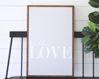 Hello love sign | Etsy