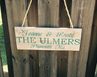 Wooden address sign | Etsy