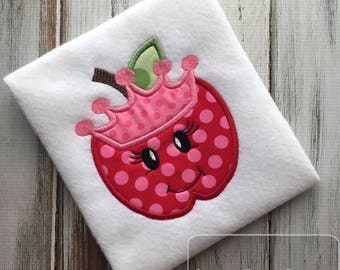 Crochet apple pattern apple applique design teacher