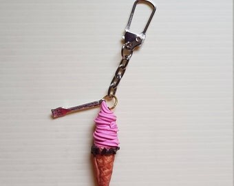 Ice cream keychain | Etsy