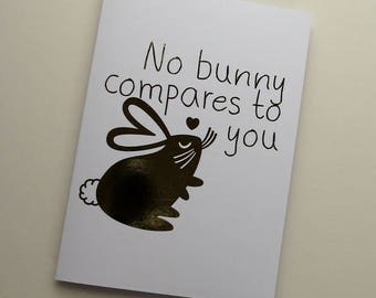 Bunny pun card | Etsy