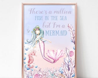 Mermaid quotes | Etsy