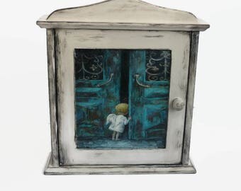 Owl Key cabinet Wooden Key holder Key holder Owl key box