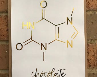 Chocolate Molecule Structure Theobromine Chemistry Teacher