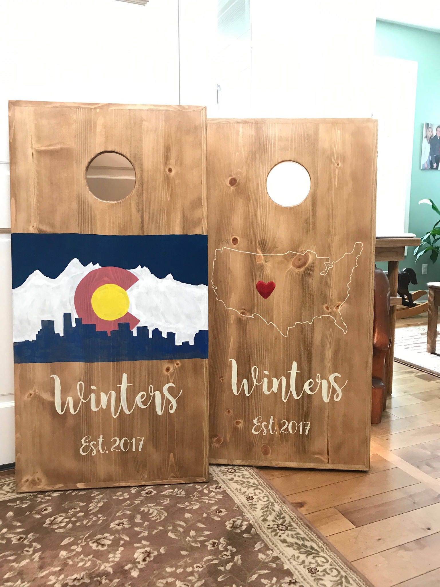Deluxe Custom Made Cornhole Boards