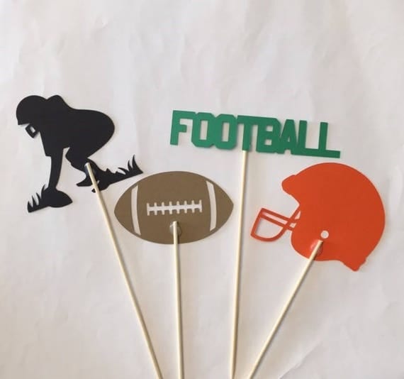 Set of4 Football Theme Centerpieces Football Decorations