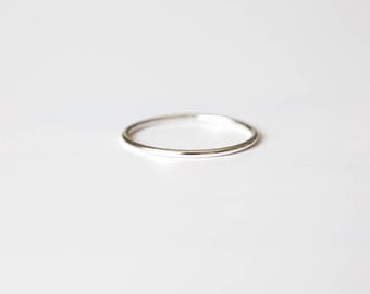 Thin silver ring | Etsy
