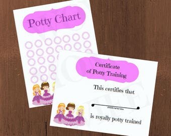 Princess potty chart | Etsy