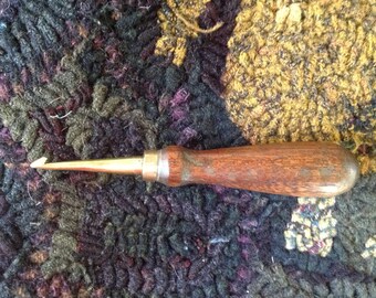 Primitive hooked rug | Etsy