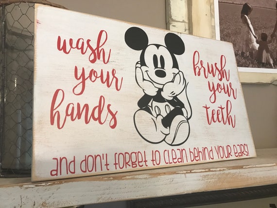 Mickey Mouse Bathroom Sign
