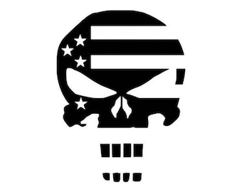 Flag punisher decal | Etsy