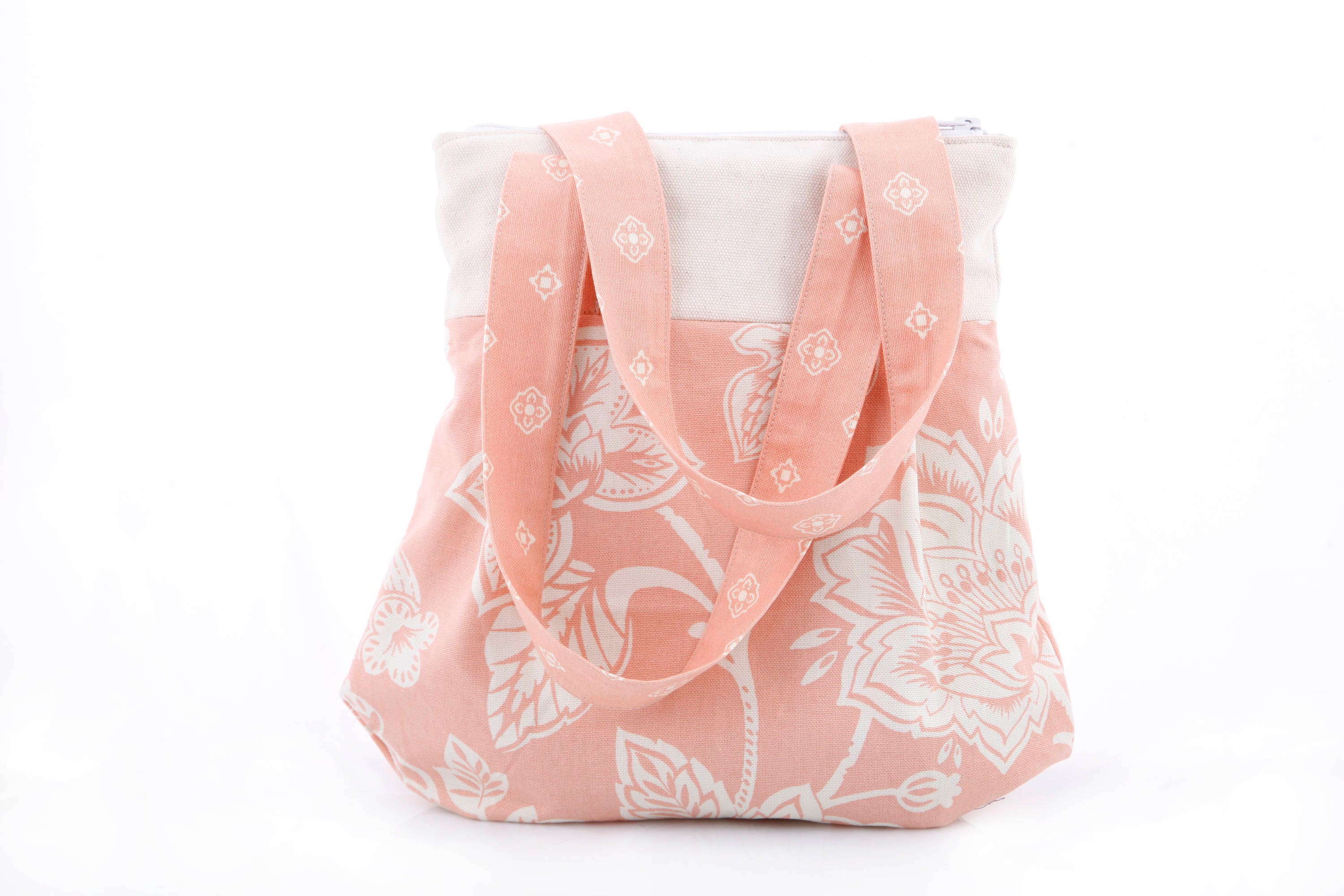 Girls purse Teen shoulder bag Fabric bag with zipper Small