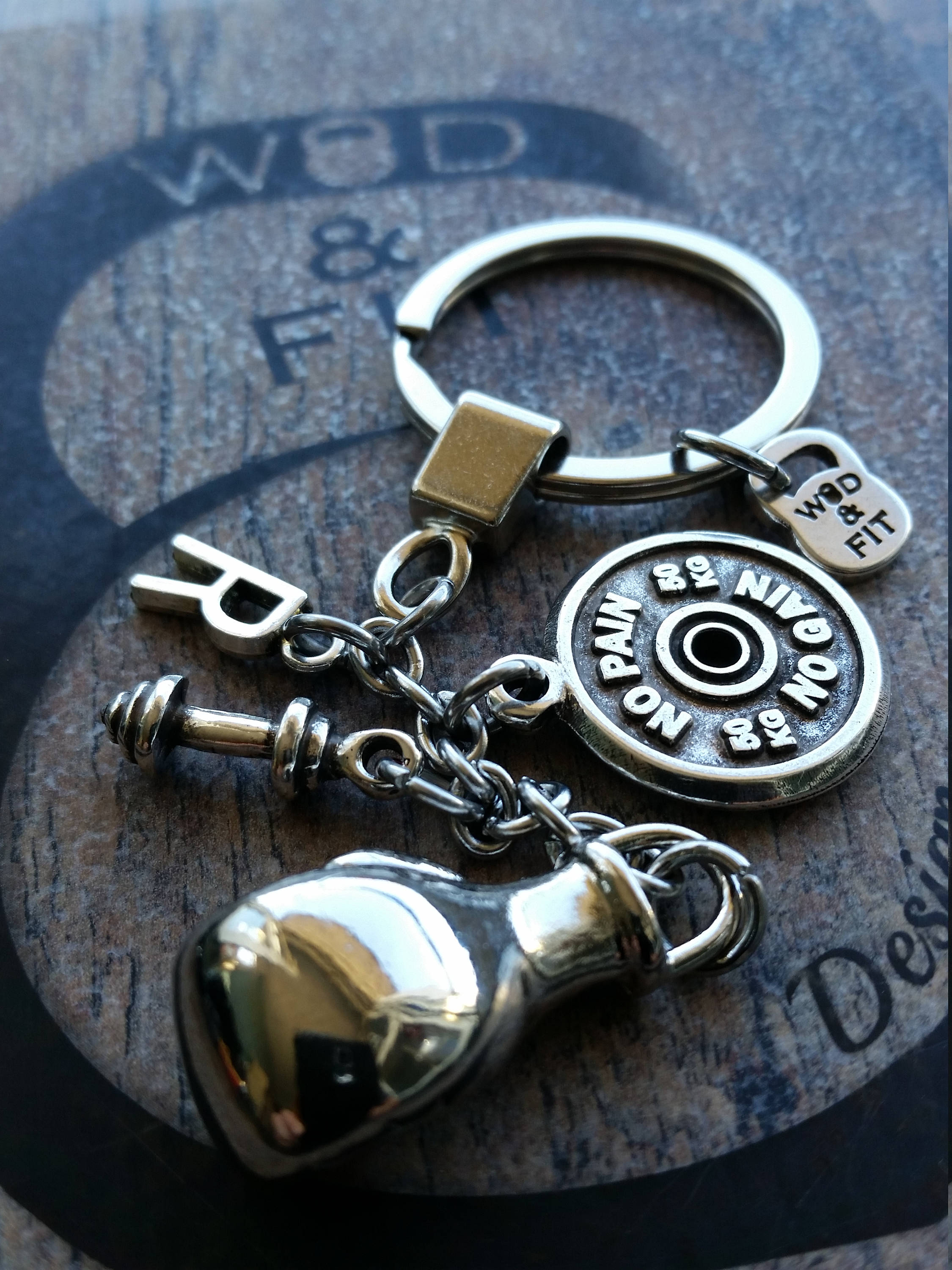 Keychain Rocky Boxing Glove Dumbbell, Motivation Jewelry,Coach gift ...