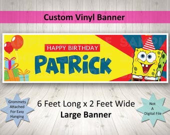 Spongebob banner | Etsy