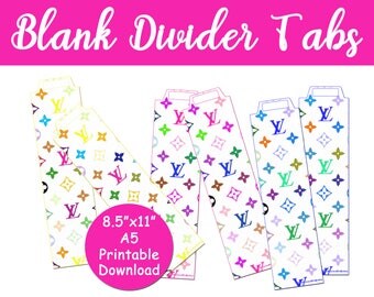 Binder Dividers Printable Binder Dividers Editable Rainbow