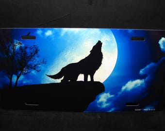 Wolf license plate | Etsy