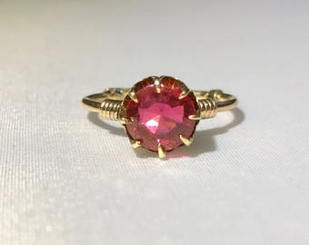 Red gold ring | Etsy