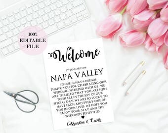 Hotel welcome letter | Etsy