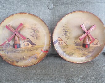 Windmill plate | Etsy