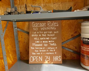 Funny garage signs | Etsy