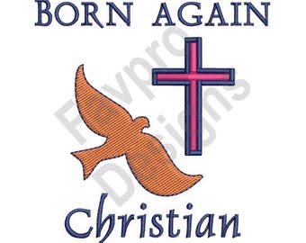 Baptism Cross Redwork Machine Embroidery Design