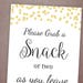Favors Sign Printable Grab a Snack Signage Favors Please