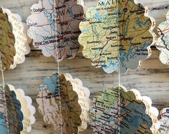 Map decorations | Etsy