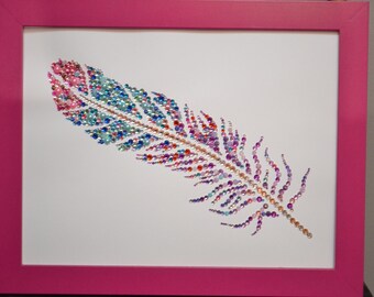 Rhinestone feathers | Etsy