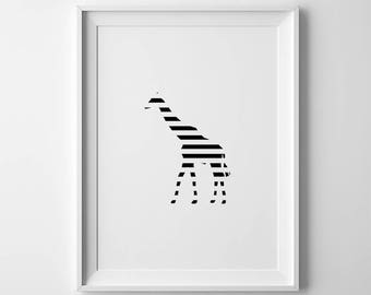 Striped giraffe | Etsy