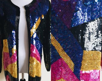 Sequin jacket | Etsy