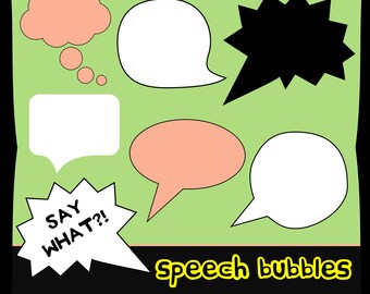 Comic Book Speech Bubbles Clip Art Text Bubbles Clipart Chat