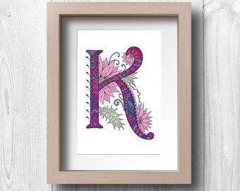 Letter k print | Etsy