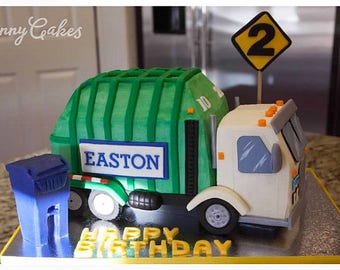 Garbage truck cake | Etsy