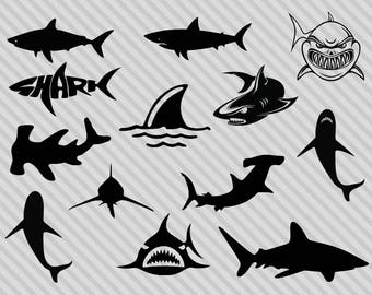 Shark clipart | Etsy