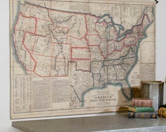 1703 U.S. MAP Nice Map Old America Mexico Gulf Unique