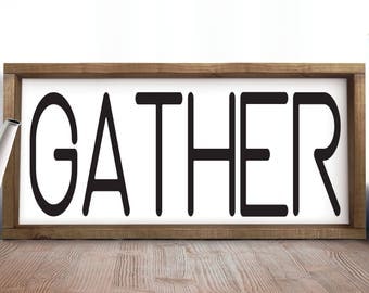 Large gather sign | Etsy