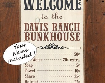 Bunkhouse sign | Etsy