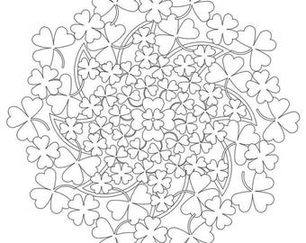 Shamrock coloring | Etsy