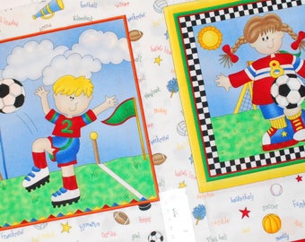 Soccer fabric panel | Etsy