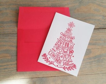 Christmas tree card | Etsy