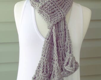 Knit chain scarf | Etsy