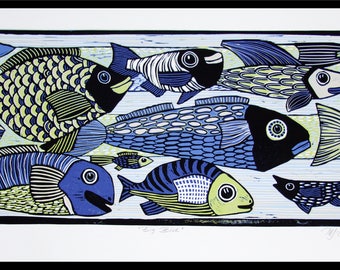 Linocuts lovingly made for your wall by linocutheaven on Etsy