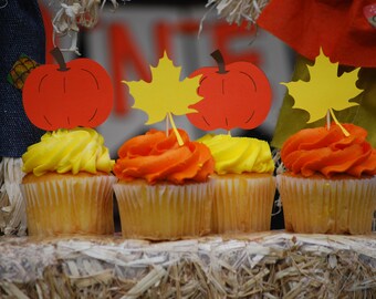 Fall cupcake toppers | Etsy
