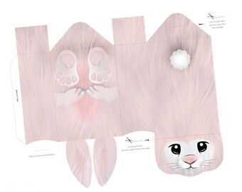 Bunny box template | Etsy