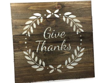 Give thanks sign | Etsy