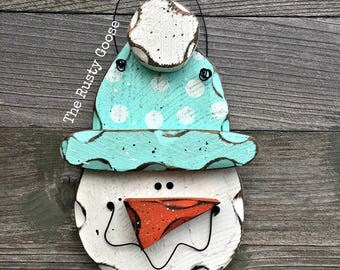 Rustic snowman | Etsy
