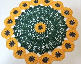 Crochet Sunflower Doily Pattern