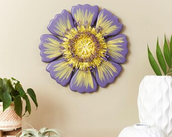 Wood flower wreath | Etsy