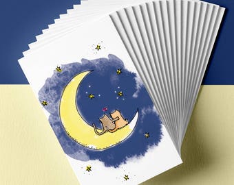 Funny Cat & Mouse Card Cat Art Mouse Art Cat and Mouse