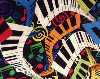 Music fabric | Etsy